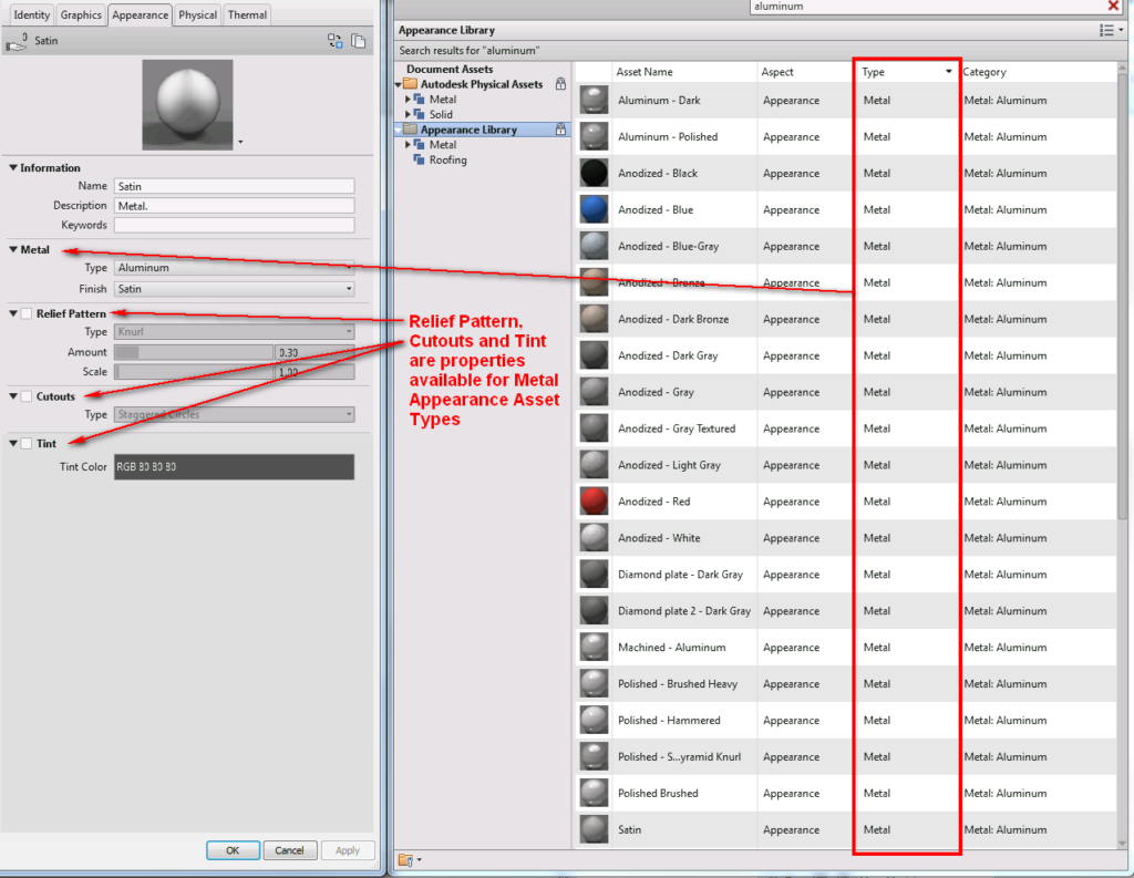 Revit Material Appearance Asset Types – Reference Plane